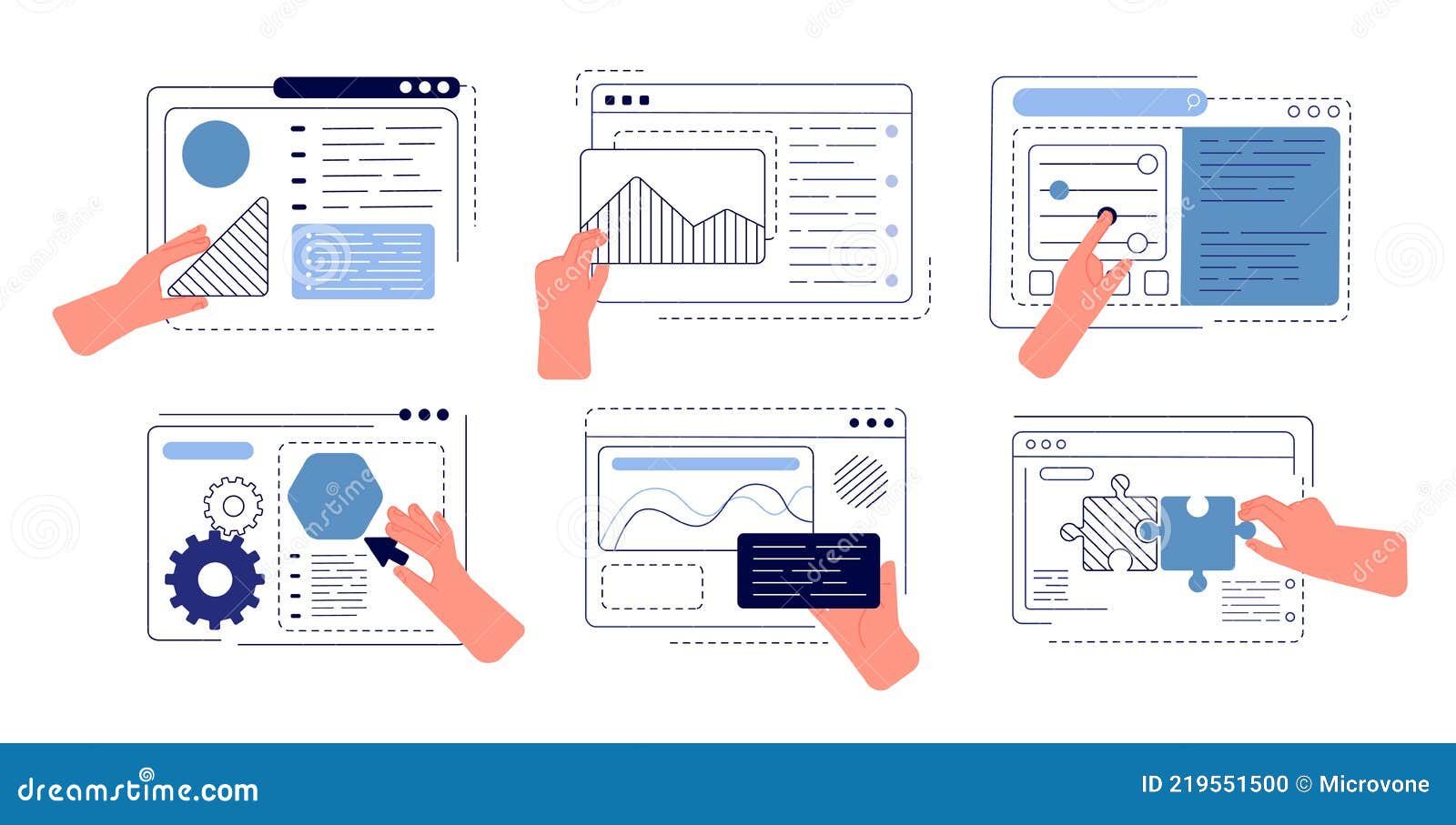 Hands Programming App. Engineering Apps, Ui Hand Creating. Build Application, Creative Team ...