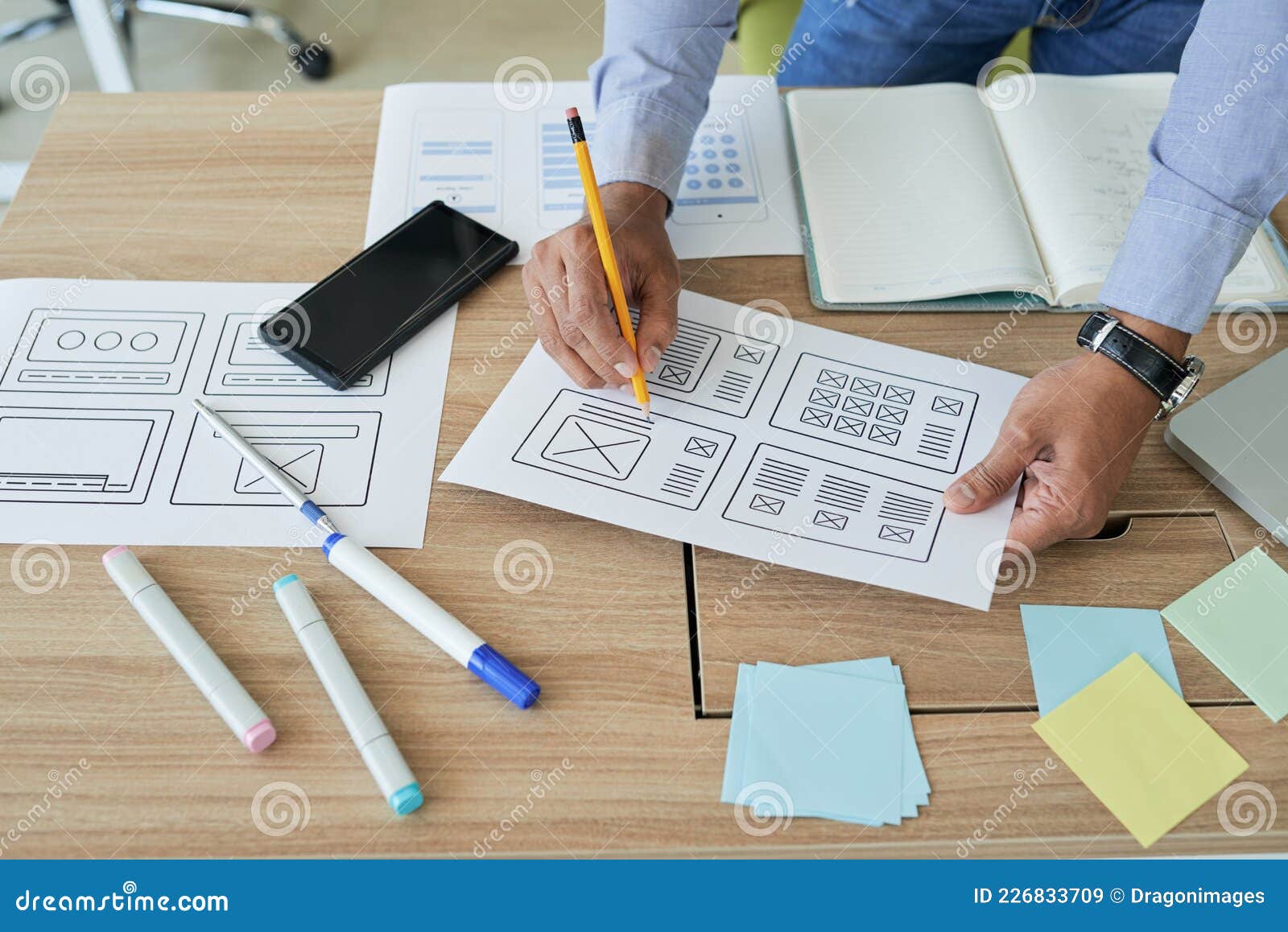 Project Manager Correcting Document Stock Image - Image of manager ...