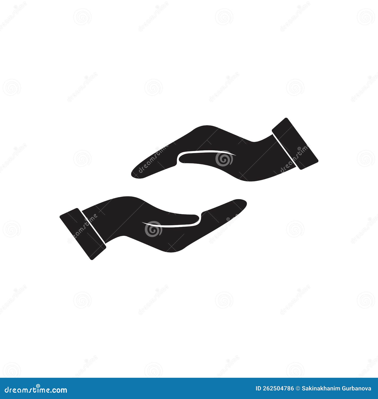 Hands protecting stock illustration. Illustration of friendly - 262504786