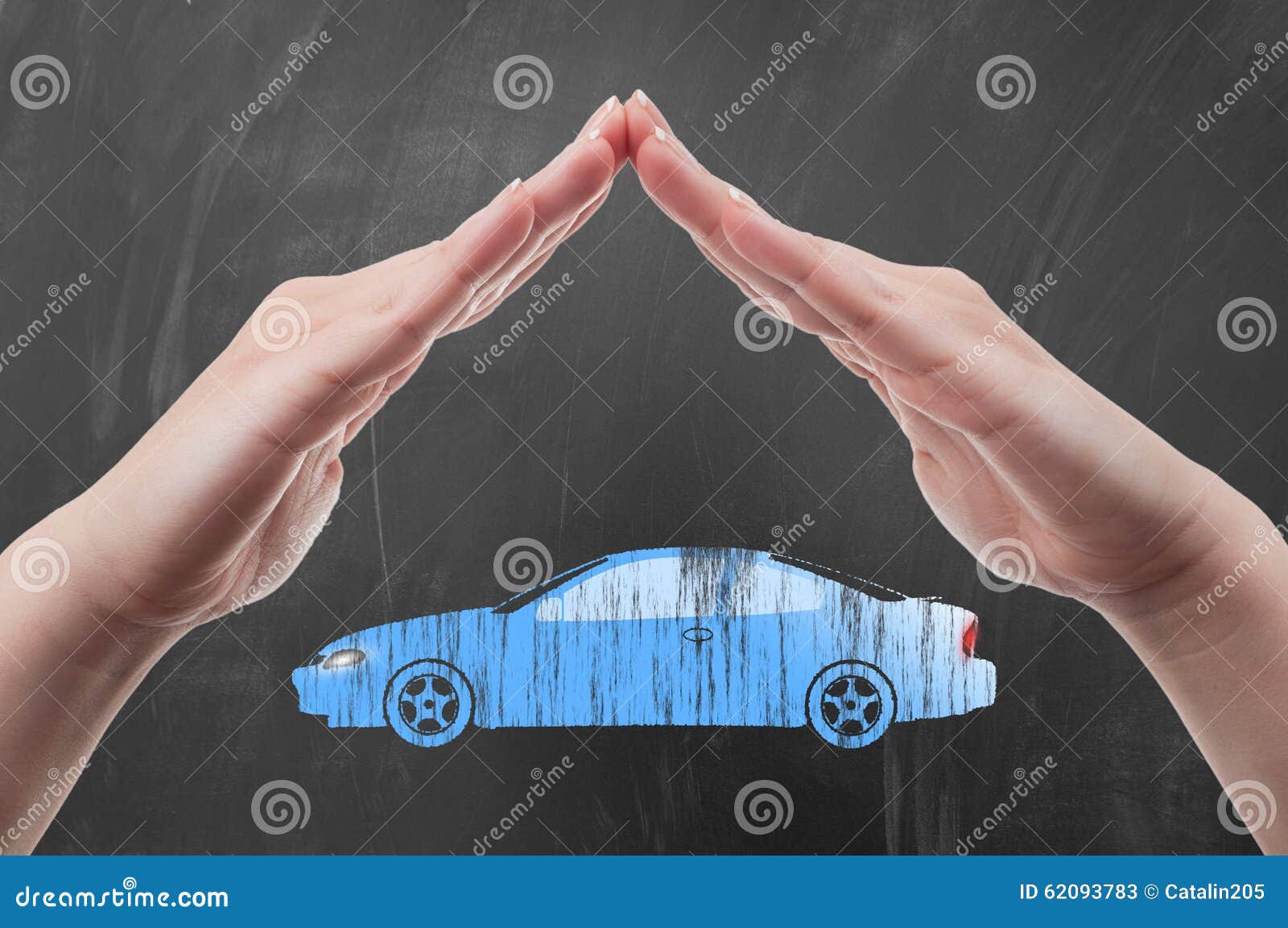 Hands Protecting Car Shape As Auto Insurance Concept Stock Image ...