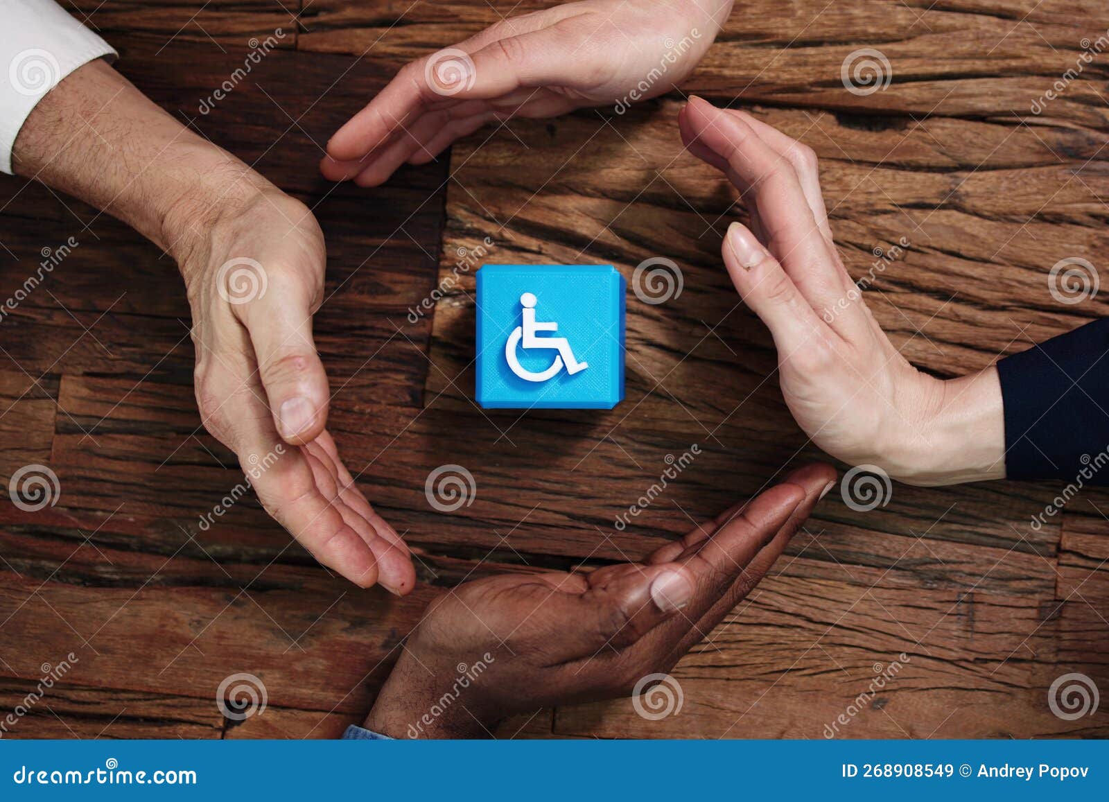 Hands Protecting Disability Icon Stock Image - Image of person, close ...