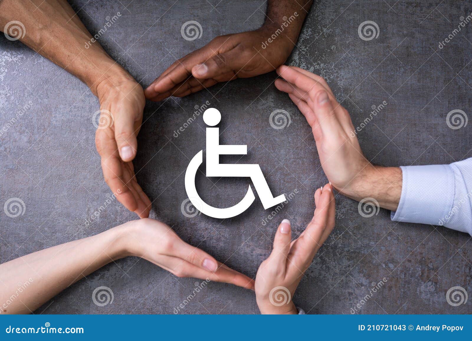 Hands Protecting Disabled Handicap Icon Stock Image - Image of ...