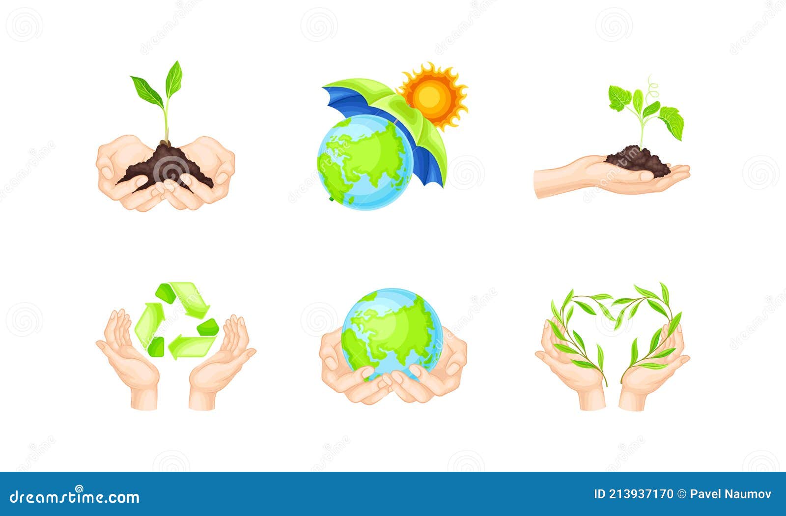 Hands Protecting Earth and Eco System Holding Tender Green Sapling and ...
