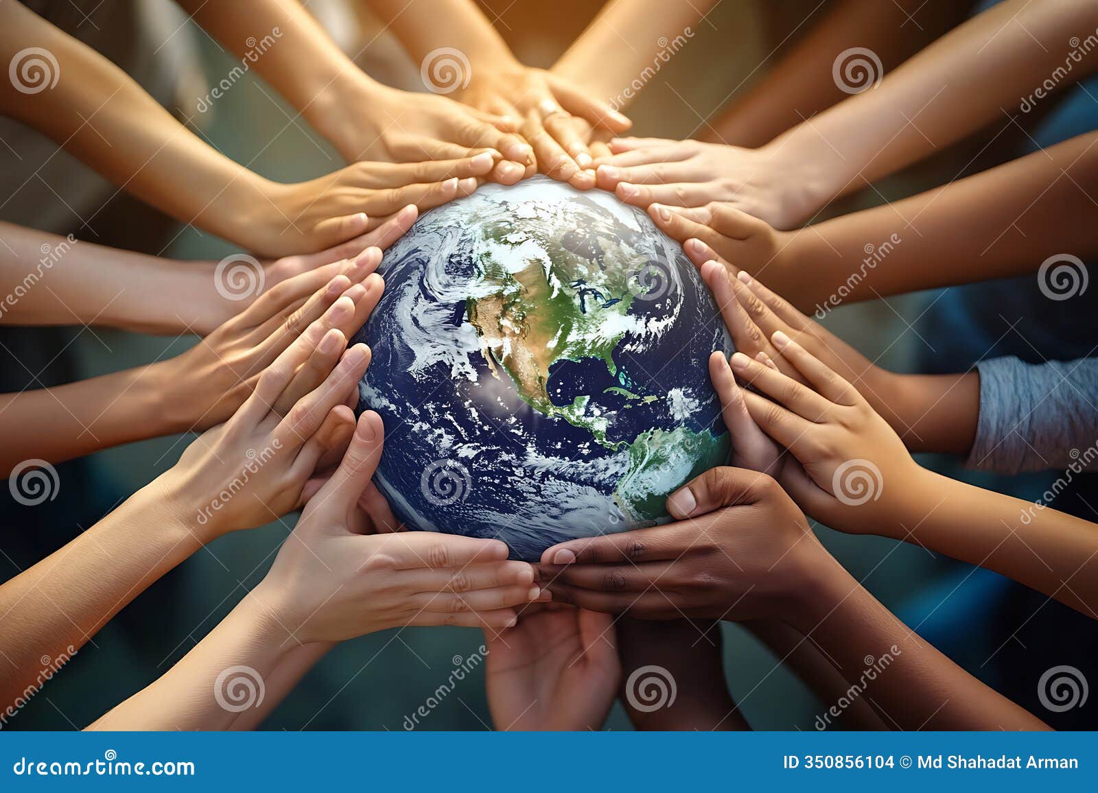 Hands Protecting Earth Globe Stock Illustration - Illustration of peace ...