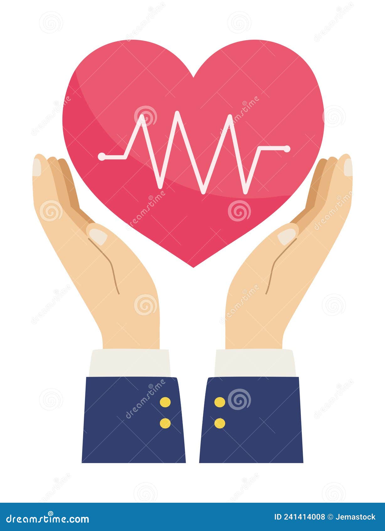 Hands Protecting Heart Cardio Stock Vector - Illustration of healthcare ...