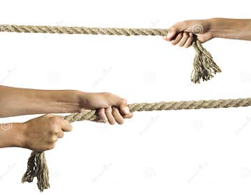 Hands pull a rope stock photo. Image of clambering, hand - 15433082