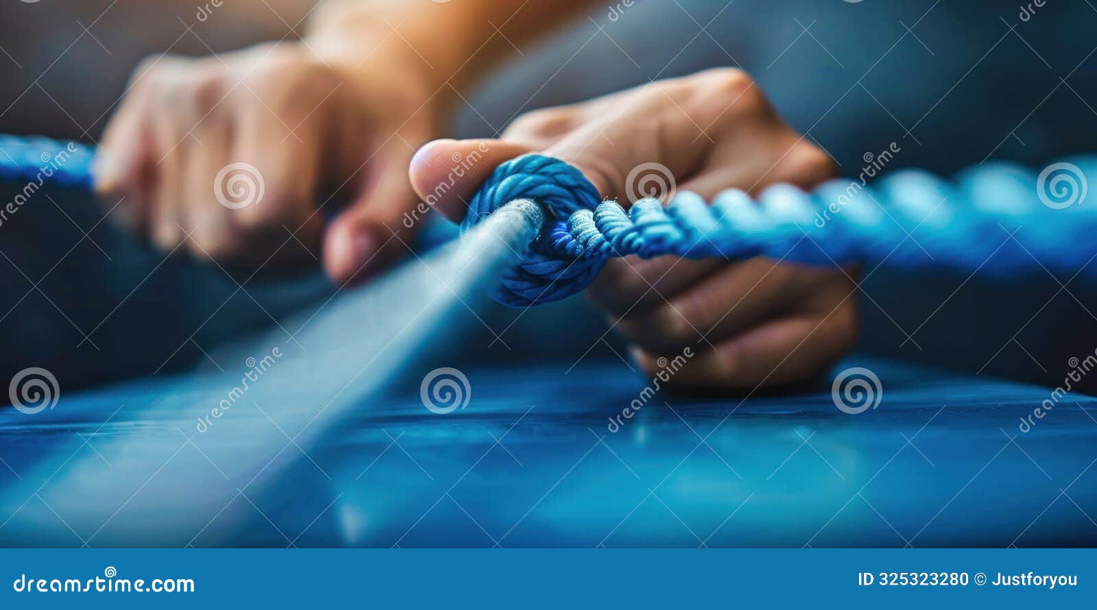 Two Hands Pulling A Rope In Opposite Directions, A Metaphor For The Tug ...