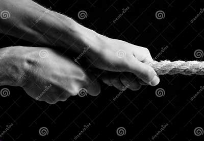 Hands pulling on rope stock photo. Image of direction - 3280830