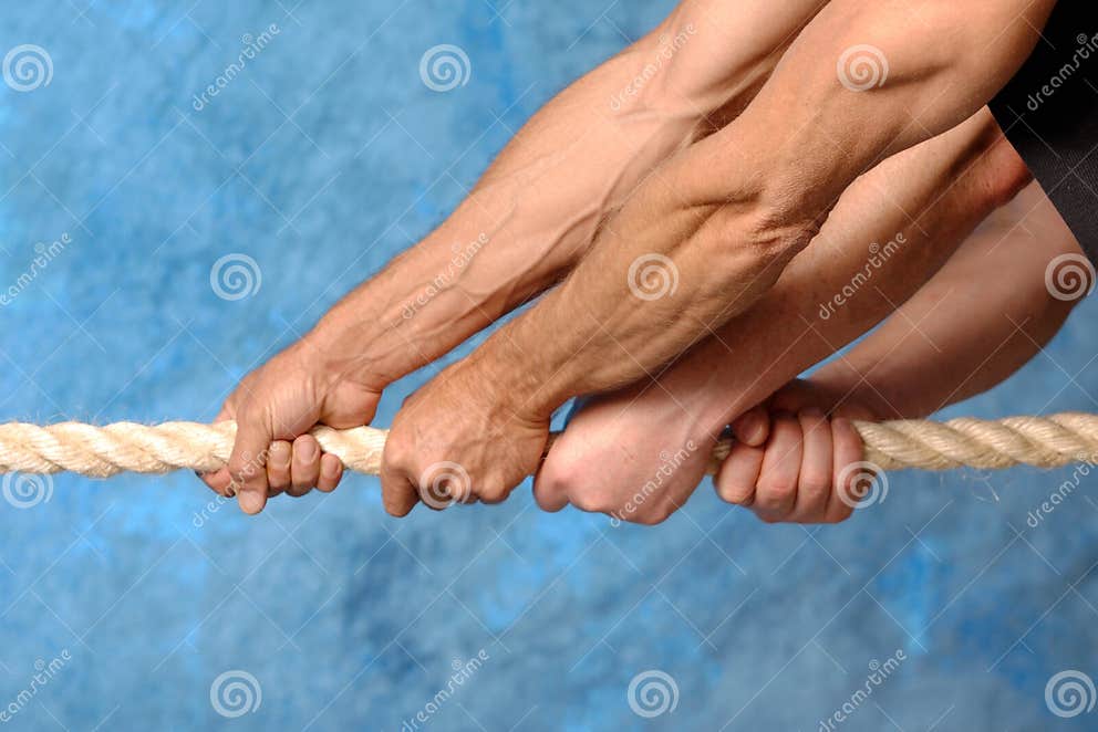 Hands pulling rope stock image. Image of people, activity - 9319025