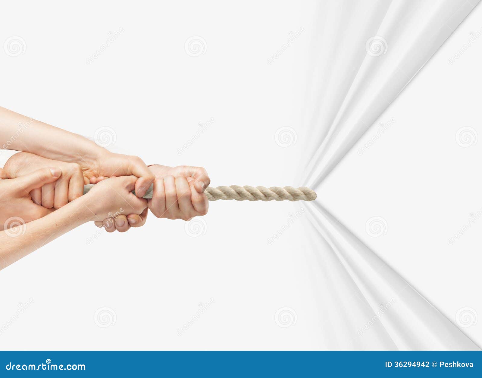Hands Pulling Rope