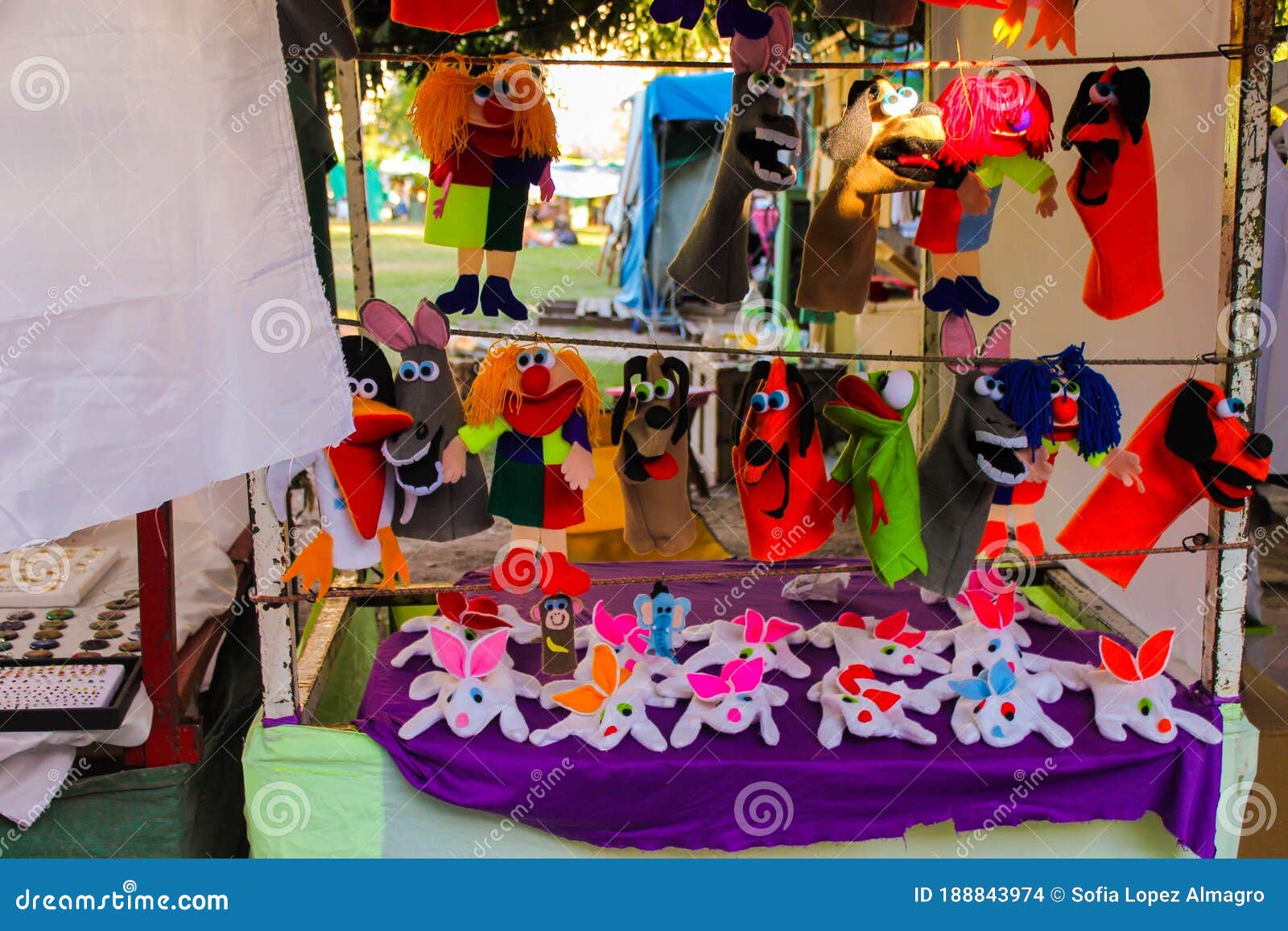 Hands Puppets Shop Funny Children Cute Theatre Stock Photo - Image of ...