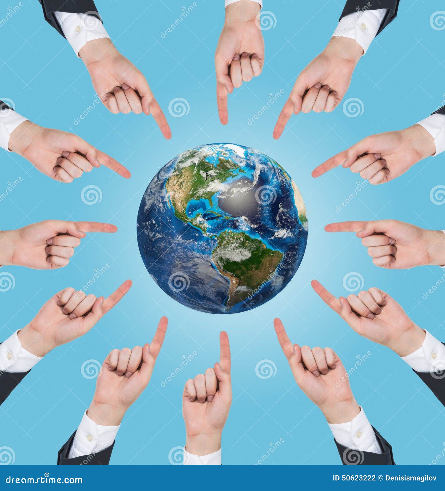 Hands pushing at earth stock photo. Image of height, finger - 50623222