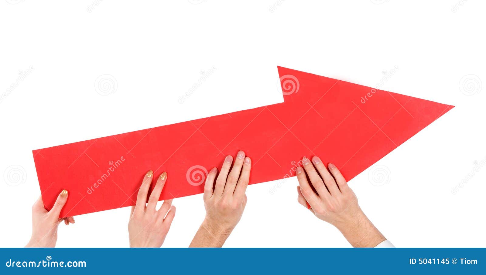 Hands pushing red arrow up stock image. Image of symbol - 5041145
