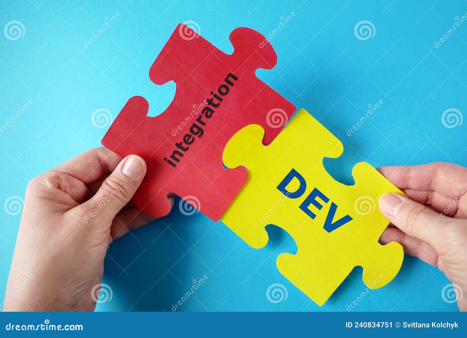 Hands Put on Board Words Dev and Ops. DevOps Concept for Software ...