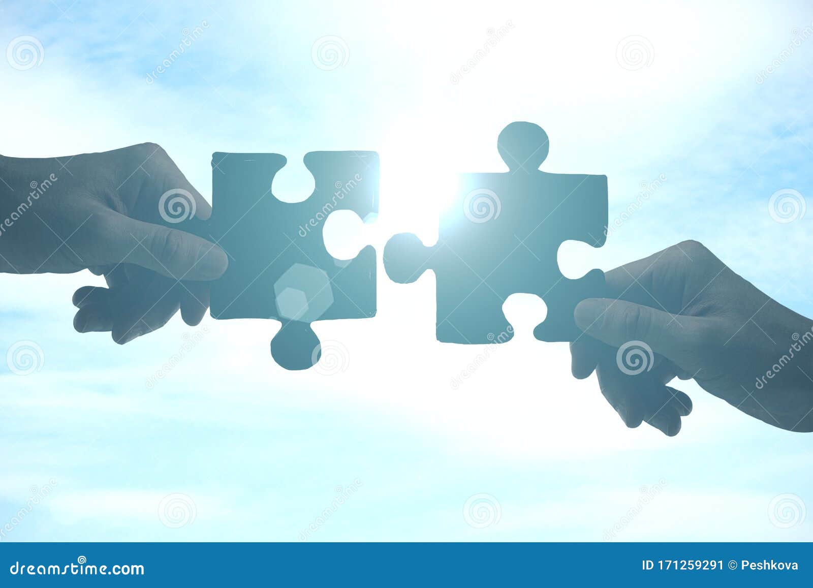 Hands Putting Puzzle Pieces Together Stock Image - Image of idea ...