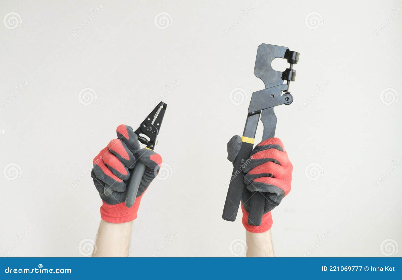 Holding Different Tools, Construction and Renovation Concept Stock ...