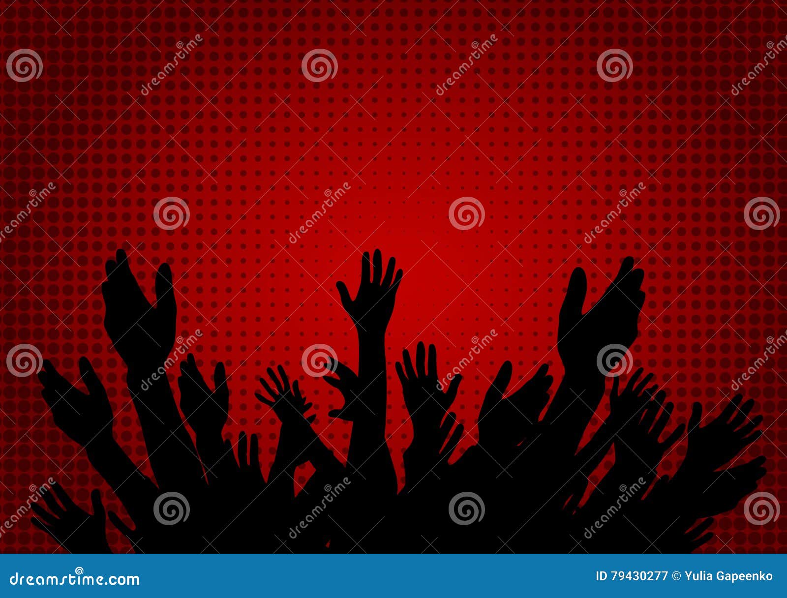 Hands Raised Up - Symbol of Freedom the Choice, Fun. Vector Ill Stock ...