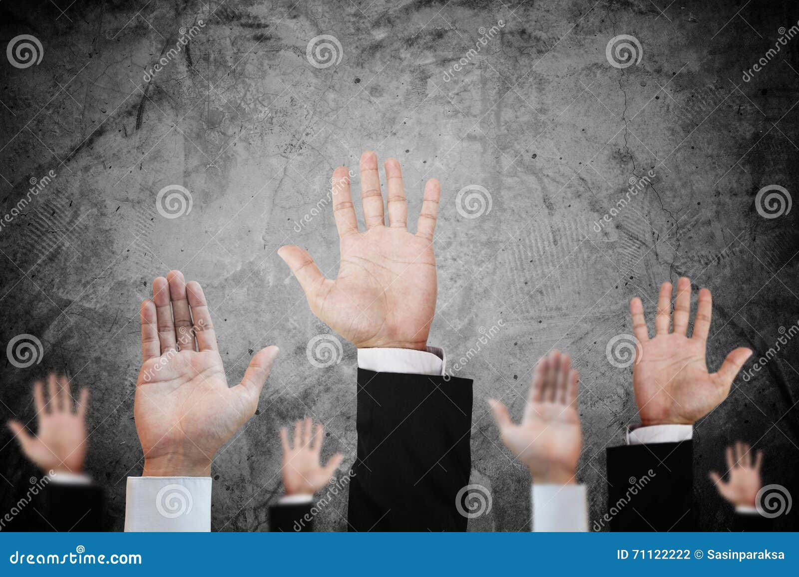 Hands Raising Upward on Concrete Background, Abstract Concept and Ideas ...