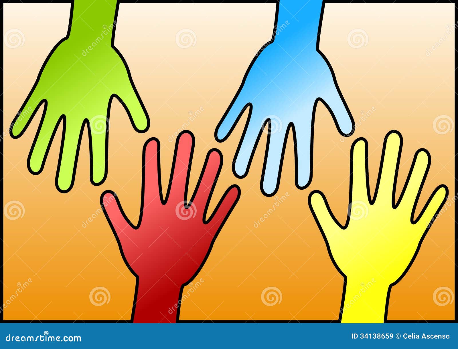 Hands Reaching Up Clipart