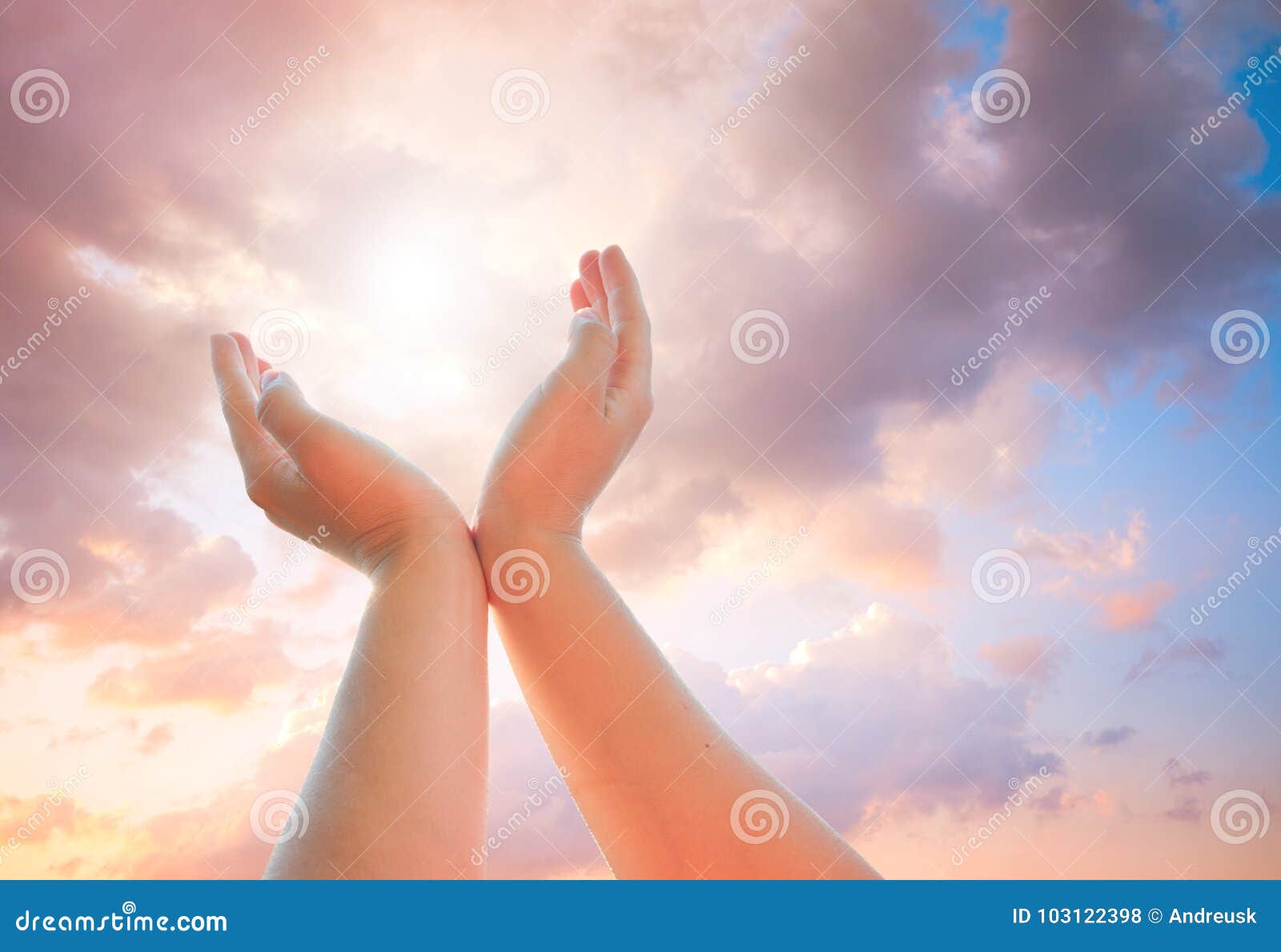 Hands reaching for the sky stock photo. Image of person - 103122398