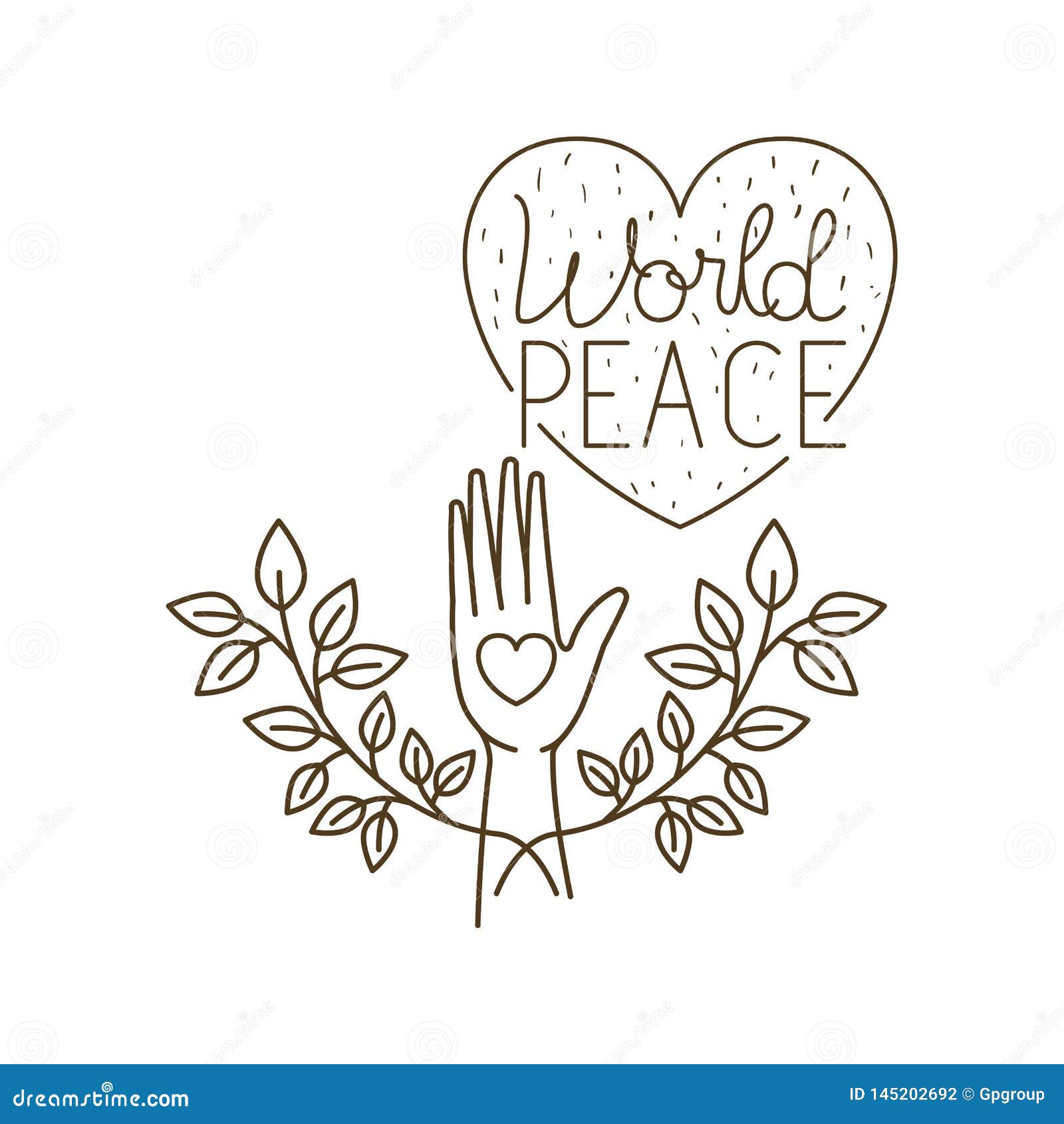 Hands Receiving World Peace Avatar Character Stock Vector ...