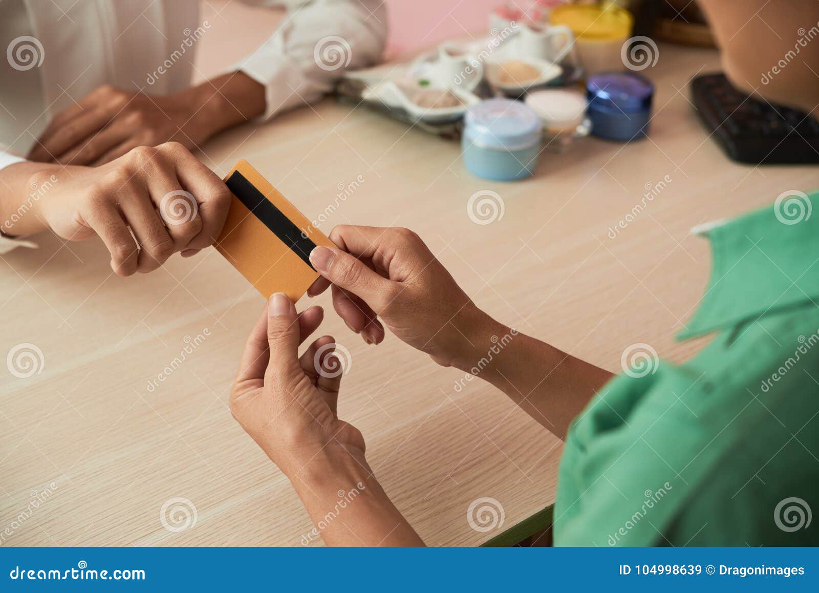 Accepting payment stock image. Image of closeup, hands - 104998639