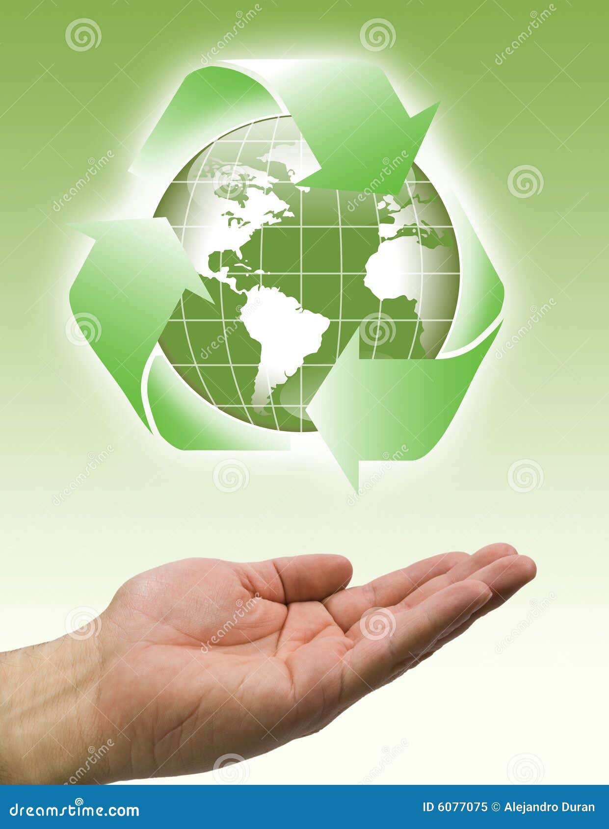 Hands recycle world green stock illustration. Illustration of nature ...