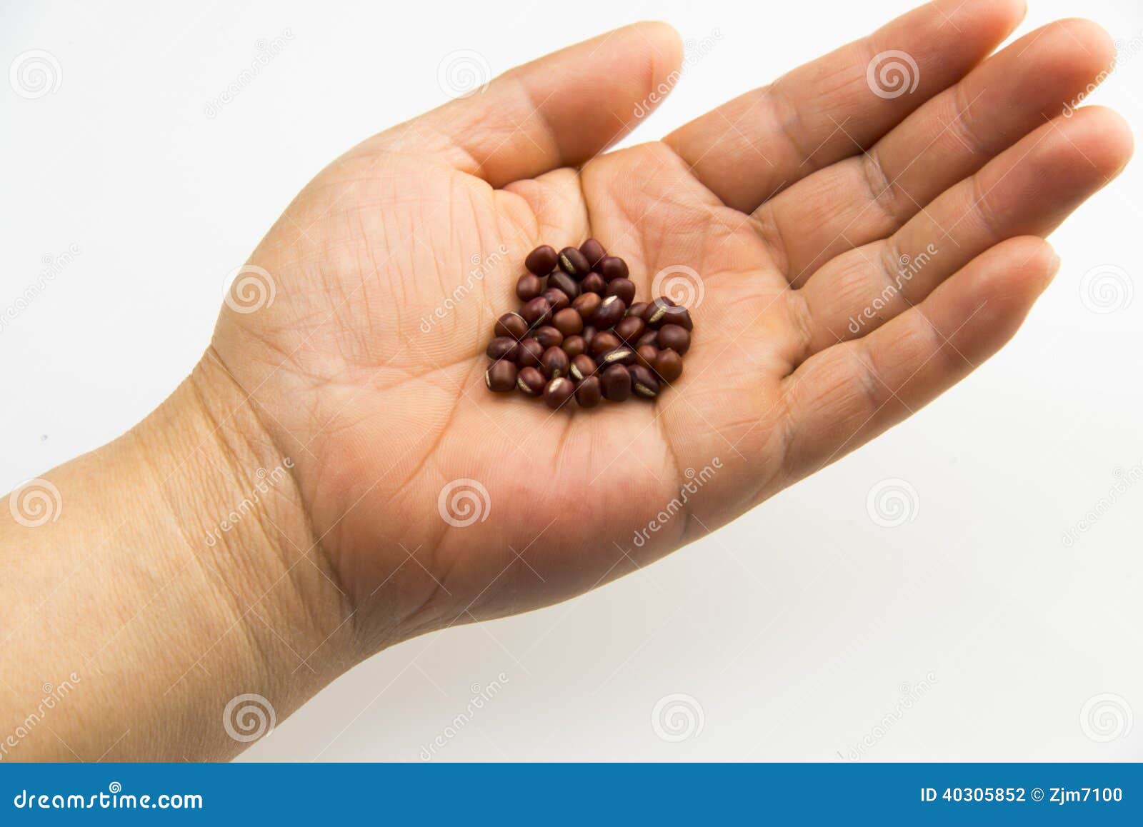 Hands red beans stock photo. Image of green, shaped, valentine - 40305852