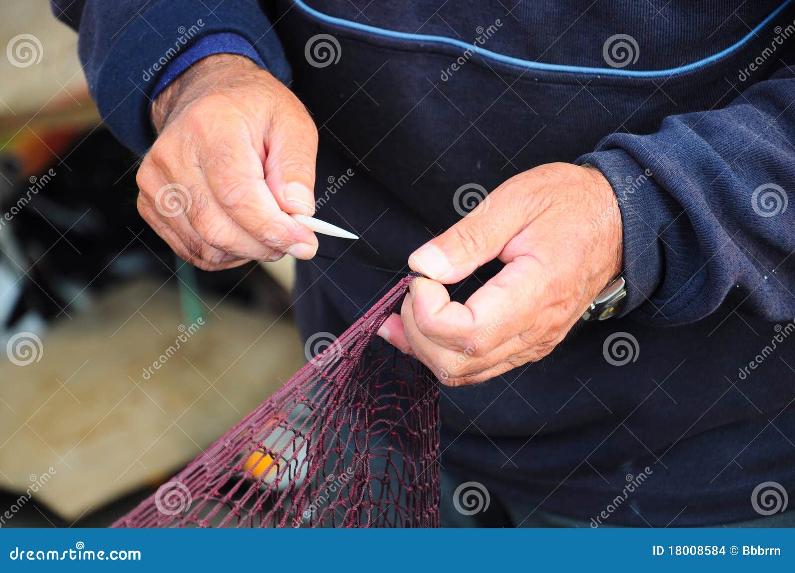 Hands repairing net stock photo. Image of detail, cable - 18008584