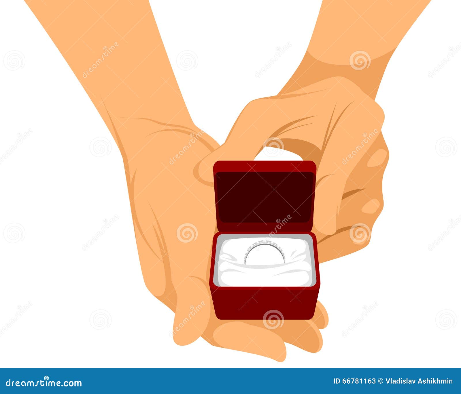 Hands with ring stock vector. Illustration of diamond - 66781163