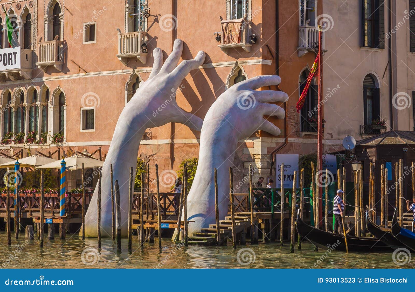 Hands Rise from the Water in Venice To Highlight Climate Change ...
