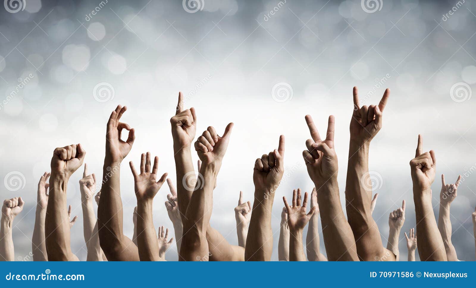 Hands rised up stock photo. Image of human, agreement - 70971586