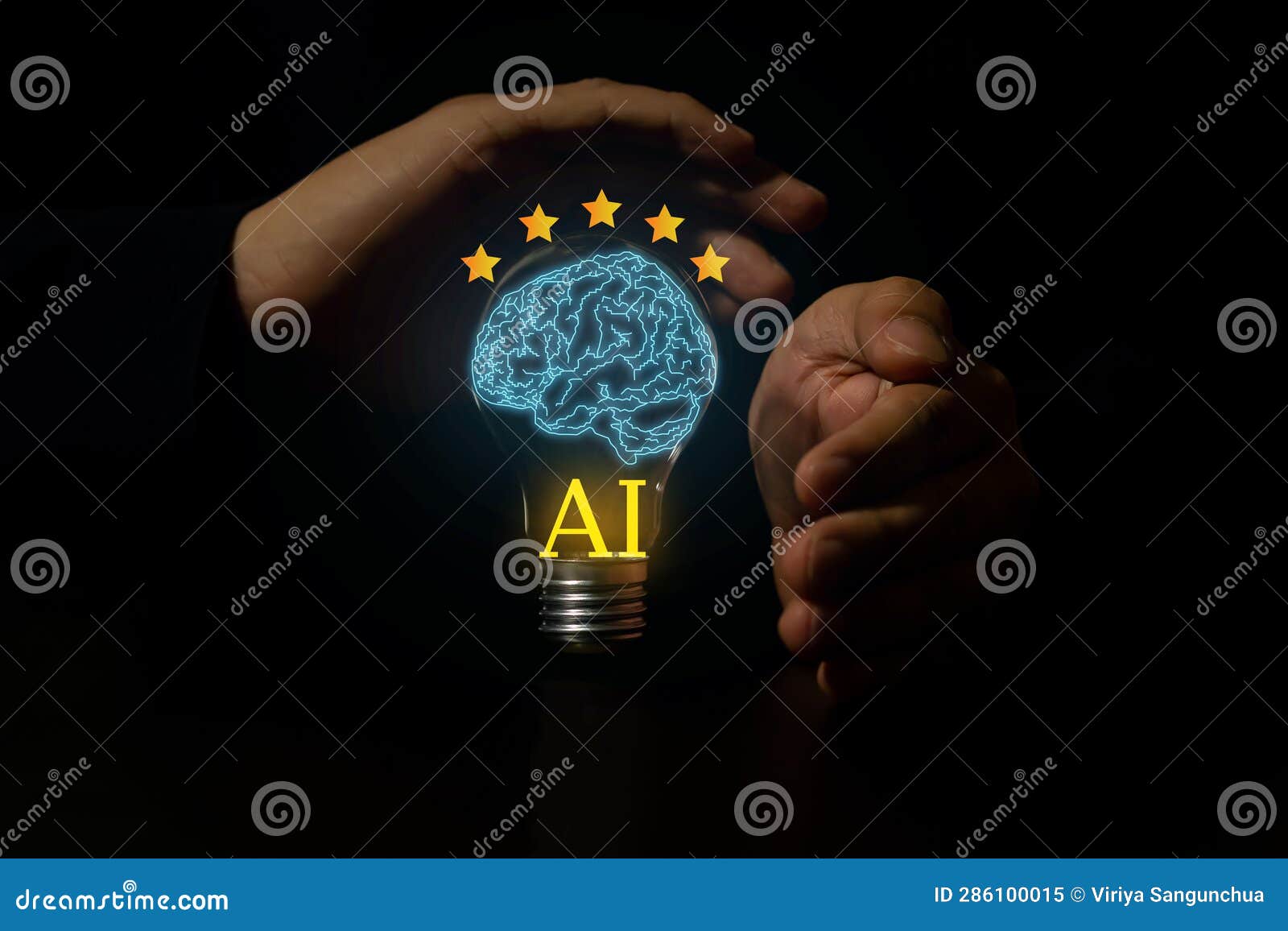Hands of Robot and Human Touch on Big Data Network. Stock Image - Image ...