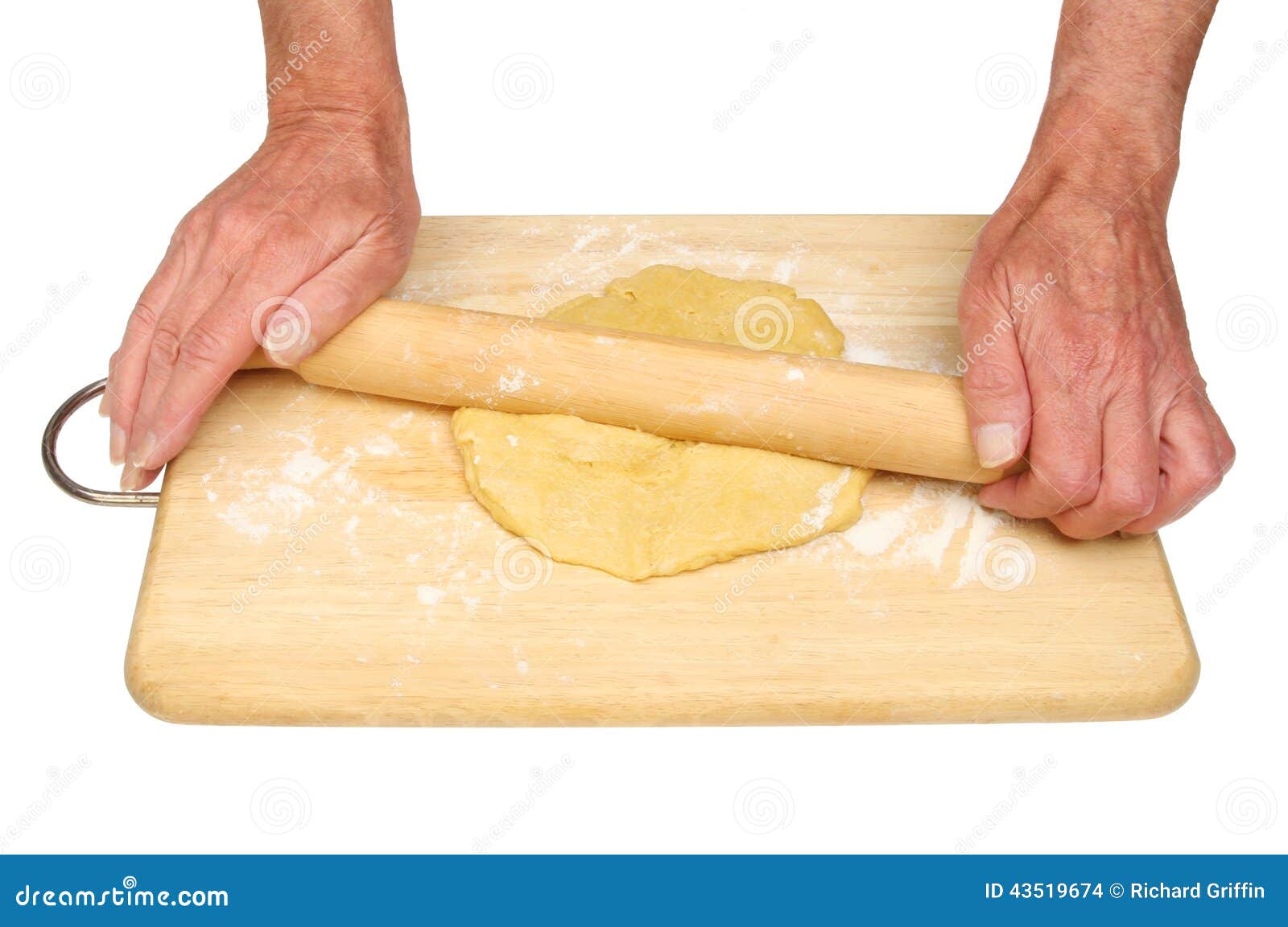 Hands rolling pastry stock photo. Image of isolated, board - 43519674