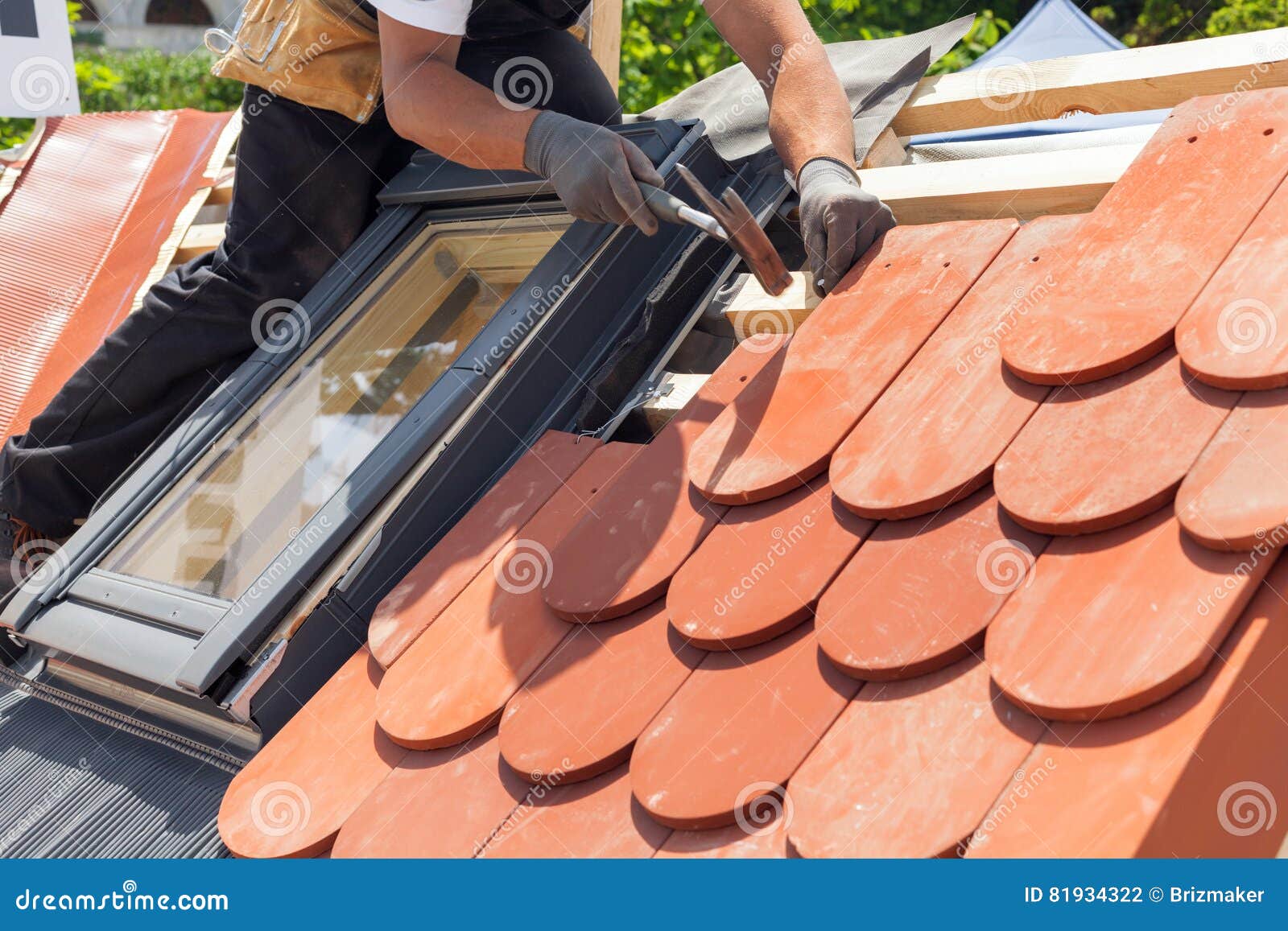 Roof Tile With Wooden Beams Thai Design Royalty-Free Stock Photo ...
