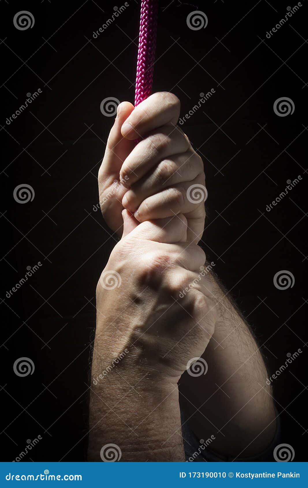Hands with a rope stock photo. Image of struggling, grasping - 173190010