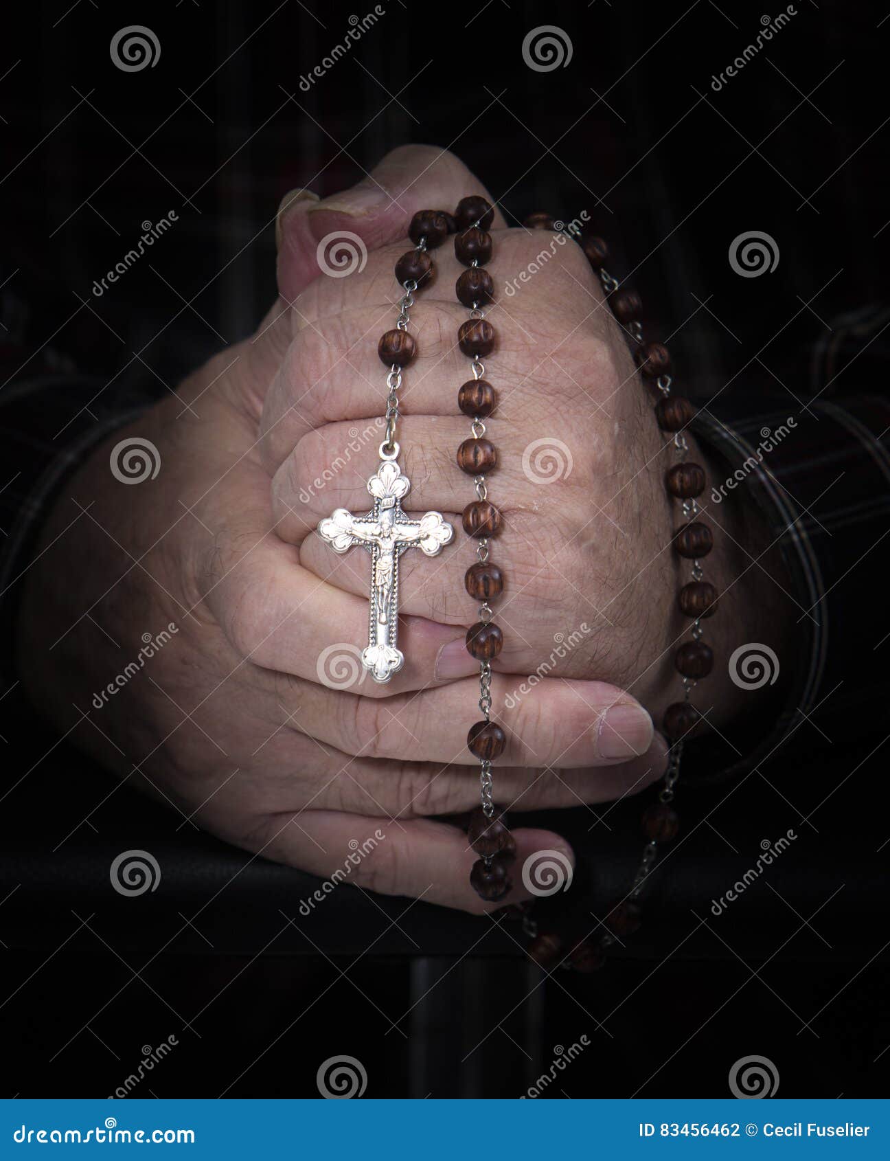 Hands and rosary stock photo. Image of devote, pray, hands - 83456462