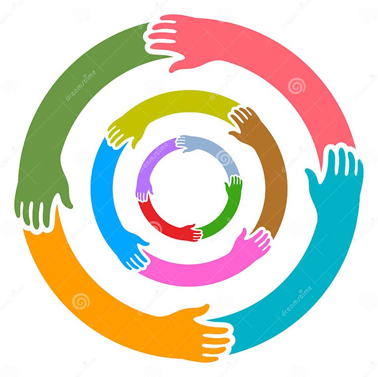 Hands round stock vector. Illustration of artistic, friendship - 23488003