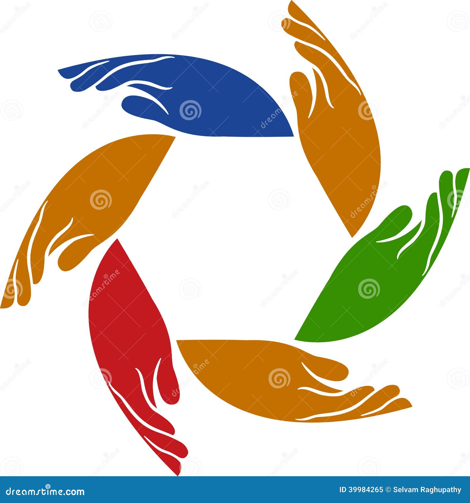 Hands round stock vector. Illustration of active, hands - 39984265