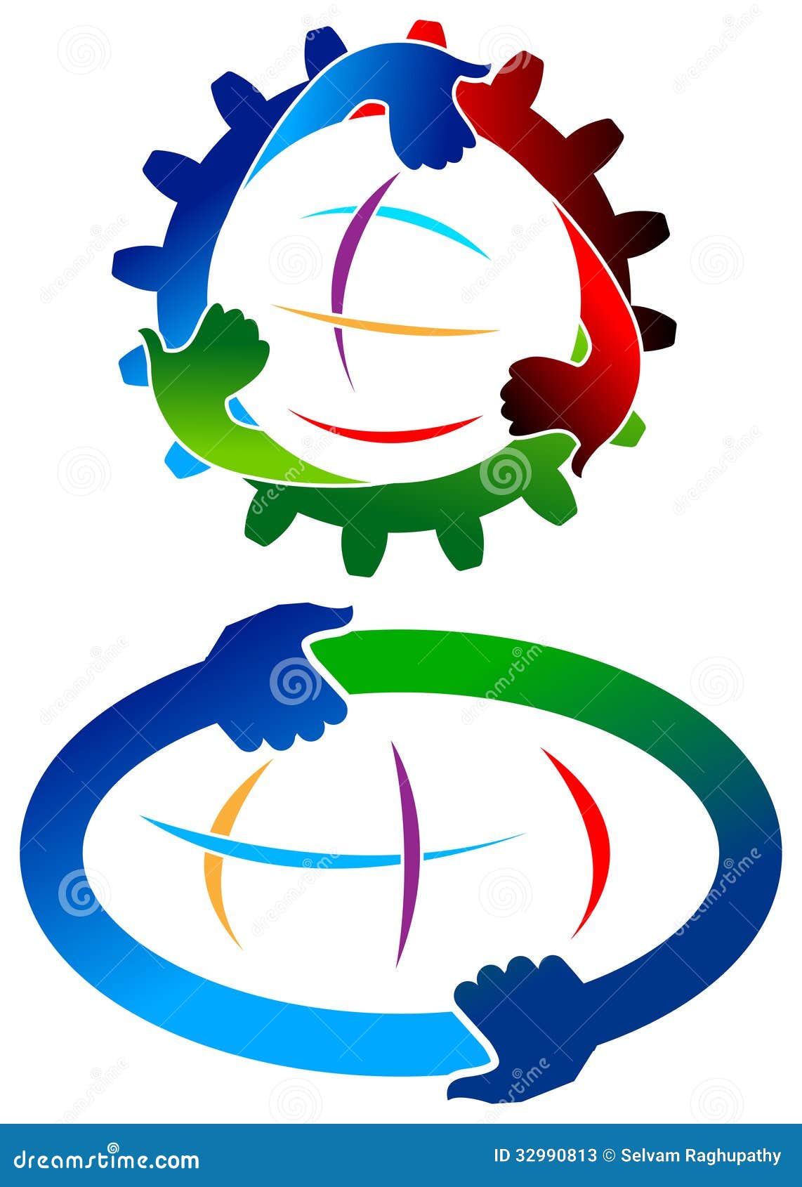 Hands round stock vector. Illustration of ecology, handgrip - 32990813