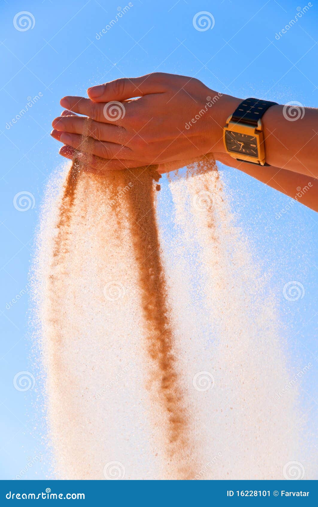 Hands and sand stock image. Image of beach, human, watch - 16228101