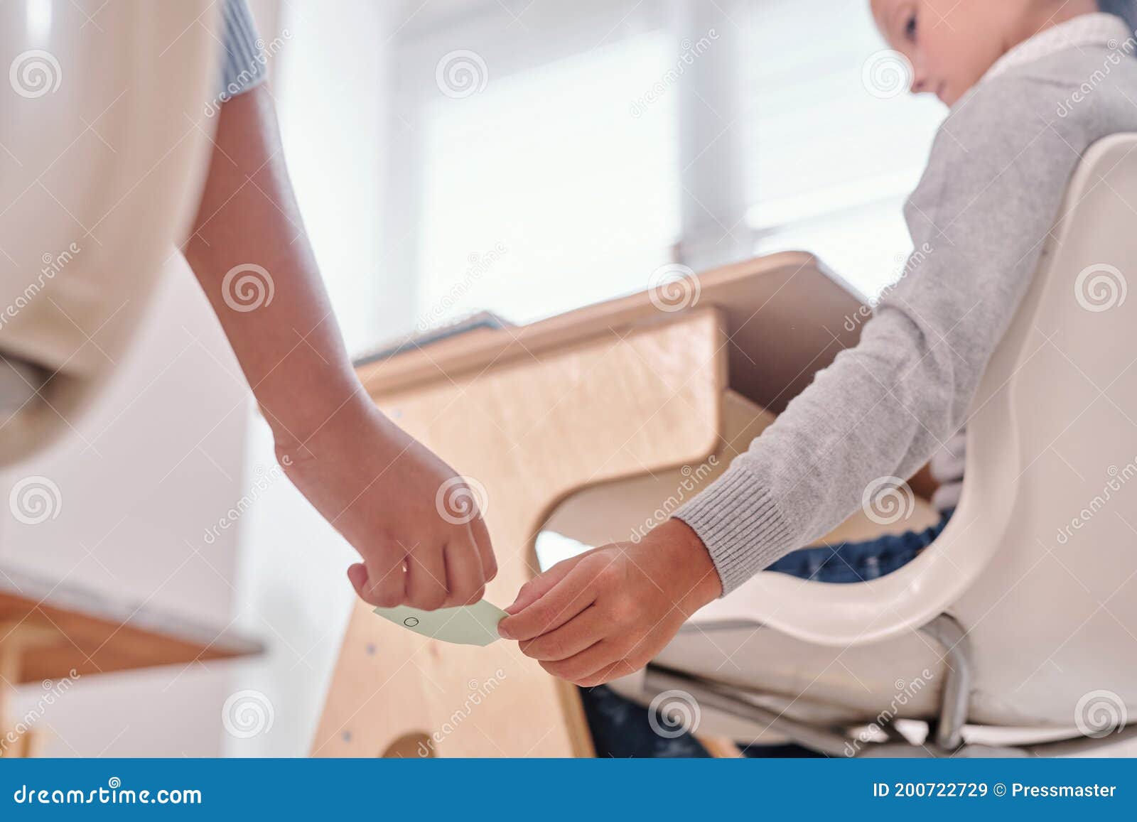 Hands of Schoolgirls Passing Each Other Small Folded Notepaper with ...