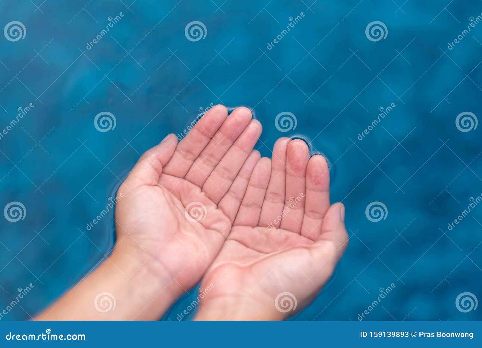 Hands scooping clear water stock image. Image of drink - 159139893