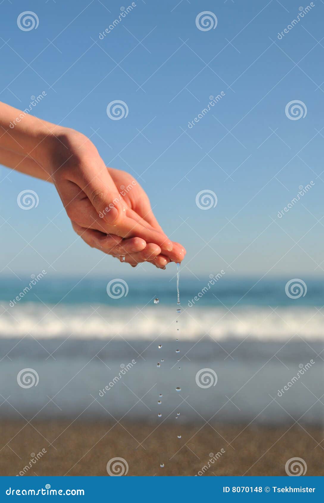 Hands and the sea stock photo. Image of liquid, ripple - 8070148