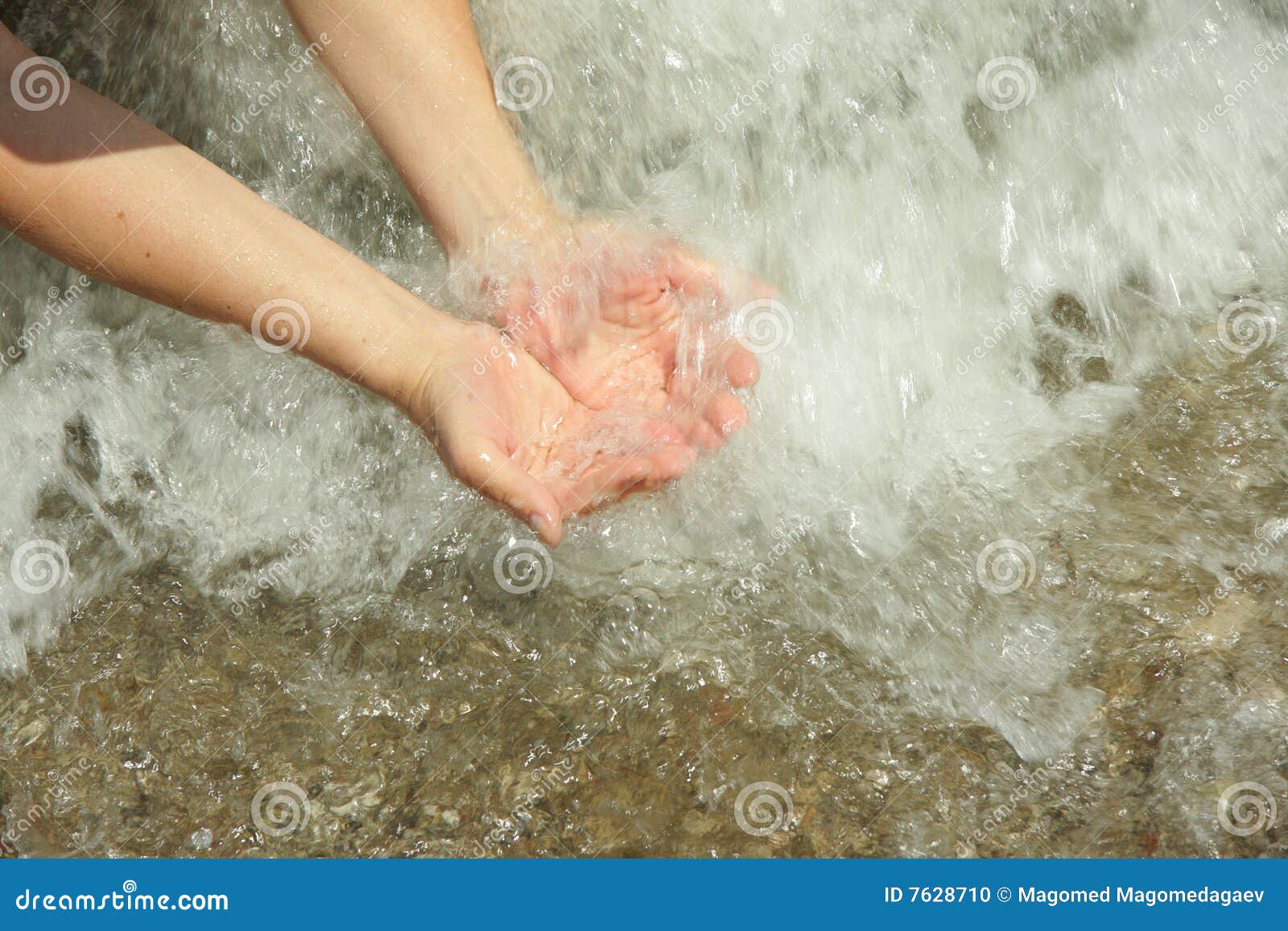 Hands in sea water stock photo. Image of horizontal, closeup - 7628710