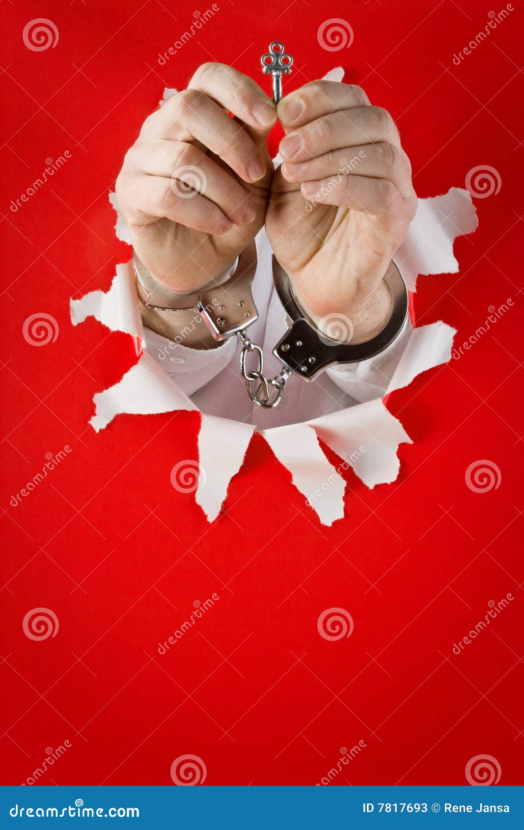 Hands in Shackles Got the Key Stock Image - Image of prison, chain: 7817693