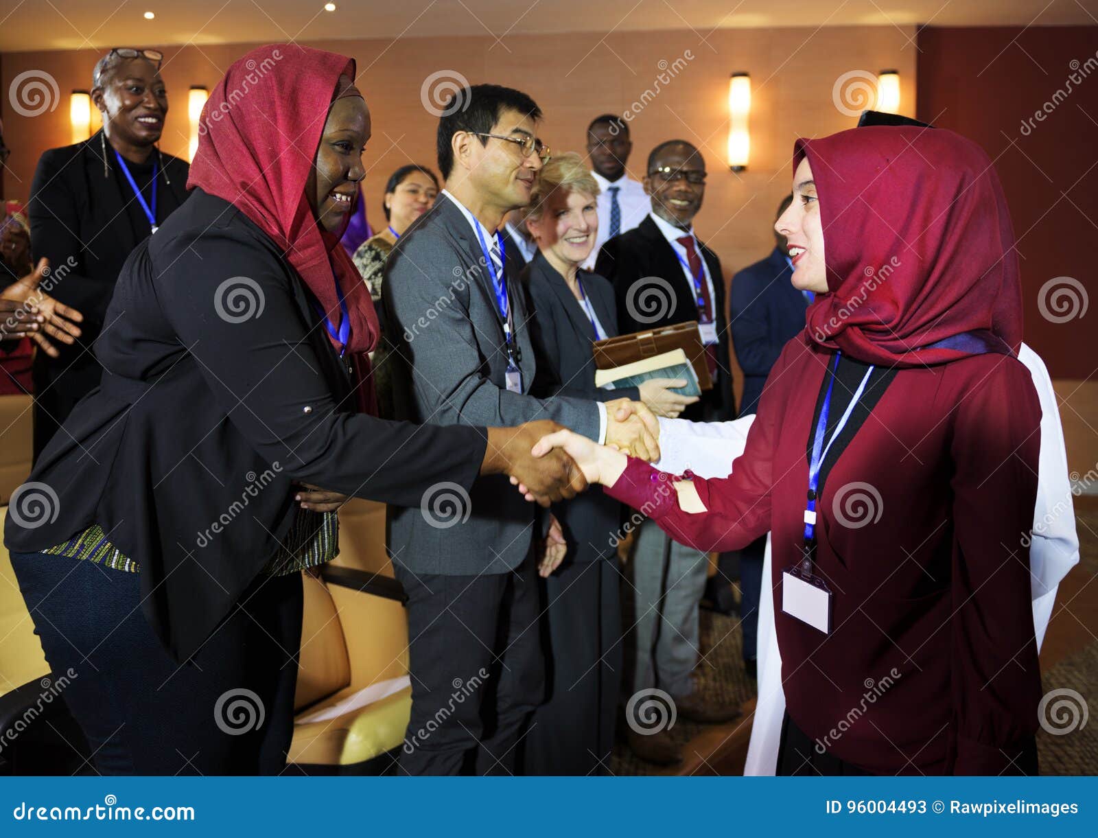 Hands Shake Agreement Diversity Conference Partnership Stock Image ...