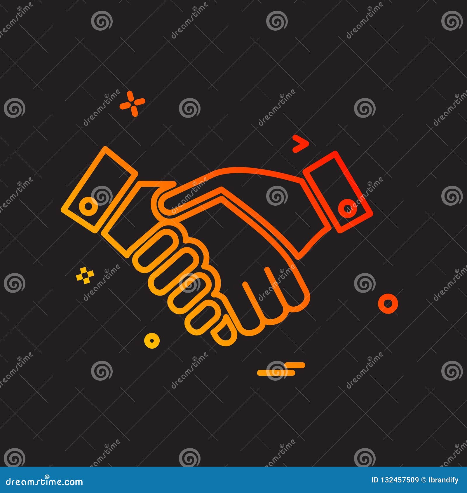 Hands Shake Icon Design Vector Stock Vector - Illustration of concept ...