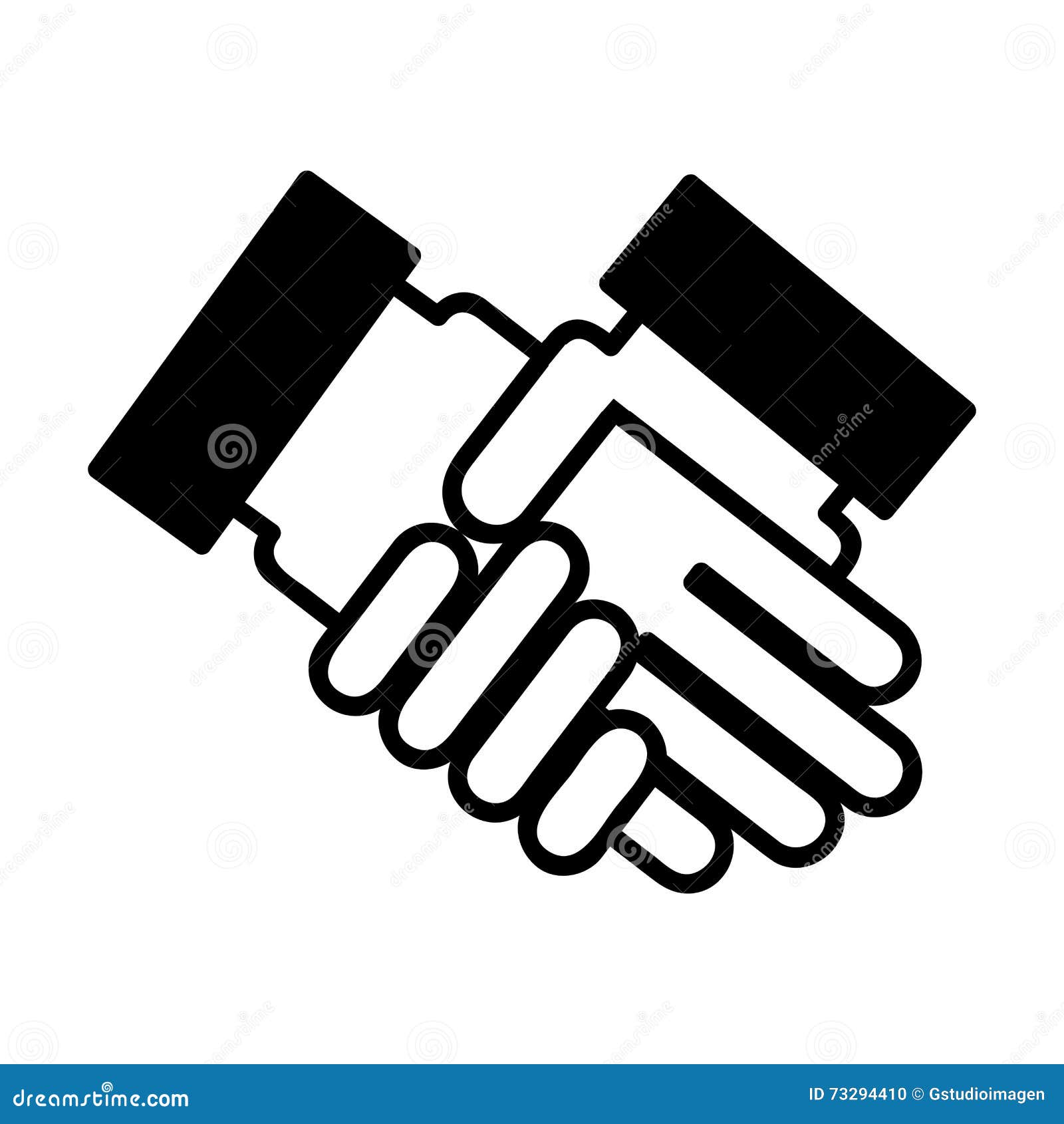 Hands Shake Isolated Icon Design Stock Illustration - Illustration of ...