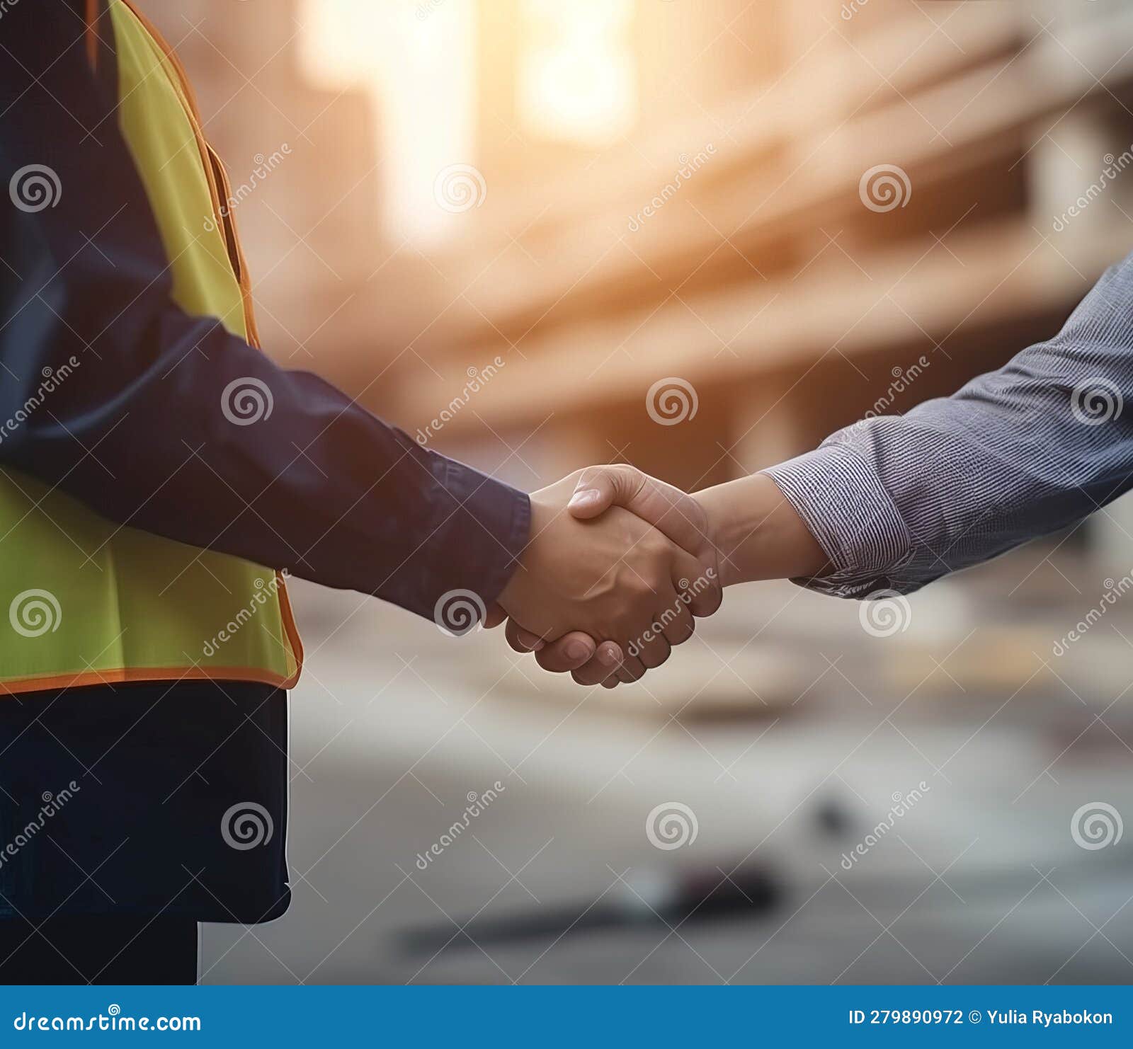 Hands Shake Teamwork Banner. Generate Ai Stock Illustration ...